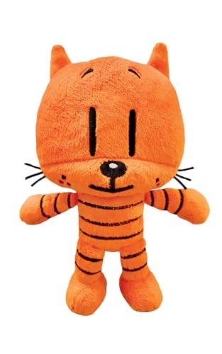 MerryMakers Dog Man's Li'l Petey Plush Toy, 6.5-Inch, from Dav Pilkey's Dog Man Book Series, Orange