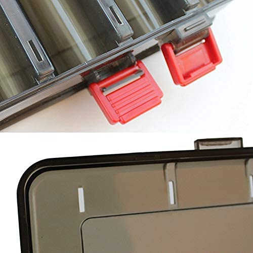 OriGlam Fishing Lure Storage Box, Fishing Tackle Storage Trays Double Sided 10 Compartments Waterproof Storage Boxes for Vest, Fly Fishing