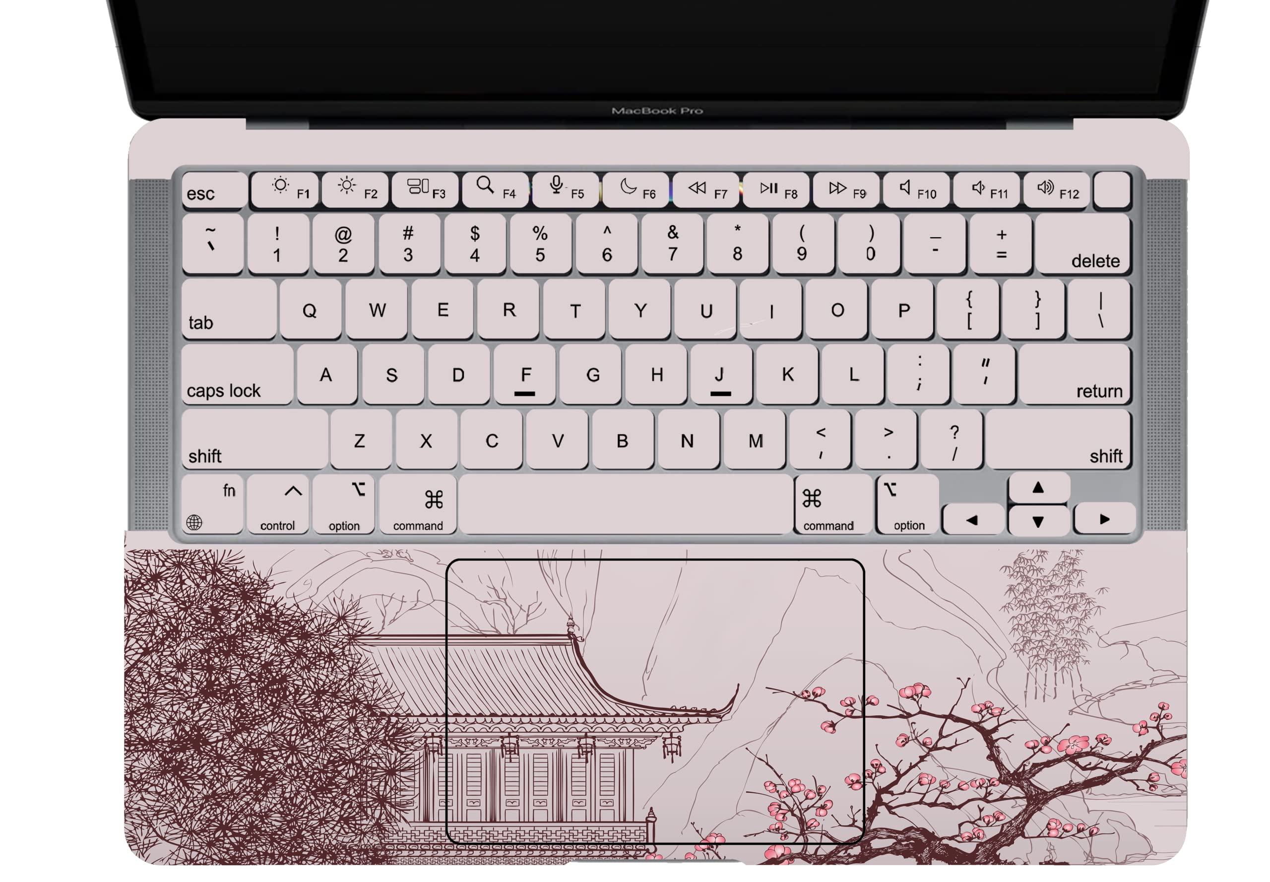 Nekoty Textured Laptop Skins compatible with MacBooks Pro 16" 14" 13" Air 13" 2019-2022 - Japanese Temple