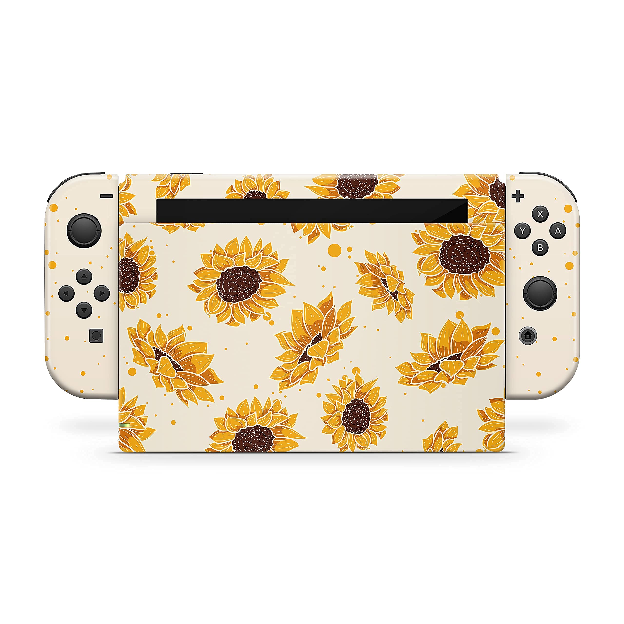 Tacky design Sunflowers Skin Compatible with Nintendo Switch Skin Decal, Yellow Skin Compatible with Nintendo Switch Stickers Vinyl 3m Full wrap Nintendo Switch Cover
