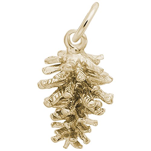 Rembrandt Charms Gold Plated Sterling Silver Pine Cone Charm Pendant