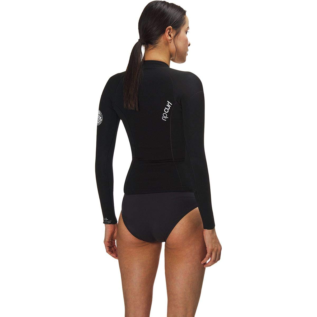 Rip Curl Dawn Patrol 1.5mm LS Front Zip Womens Wetsuit Jacket 0090-Black 10