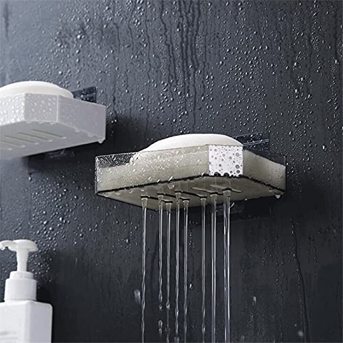 PLMM soap Box, New Absorbent Sponge soap Holder Soap Dishes Soapbox Shower Plate Bathroom Set Tray Bathroom Accessories (Color : Clear)