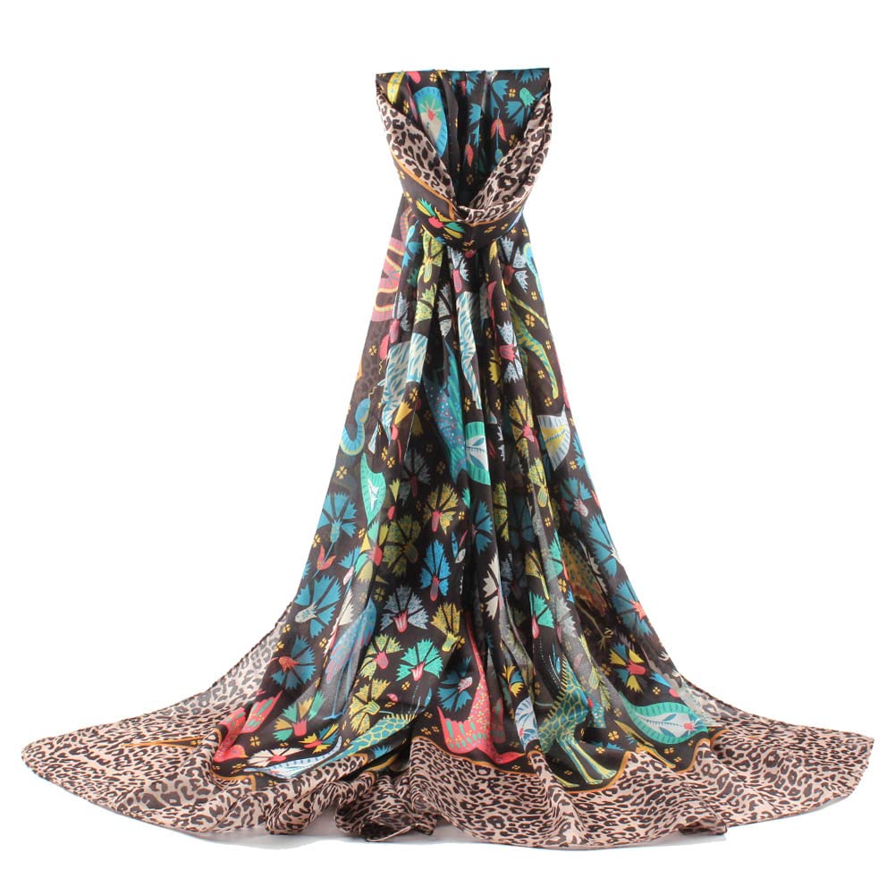 Umjetnost Women's Silk Feeling Scarf Long Satin Fashion Scarves Lightweight Shawls Wraps (SL16)