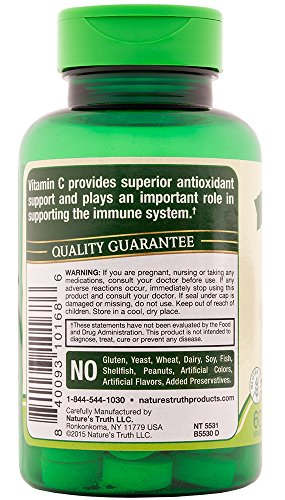 Nature's Truth Vitamin C 500 mg Chewable with RH Tabs, 60 Count (Pack of 3)