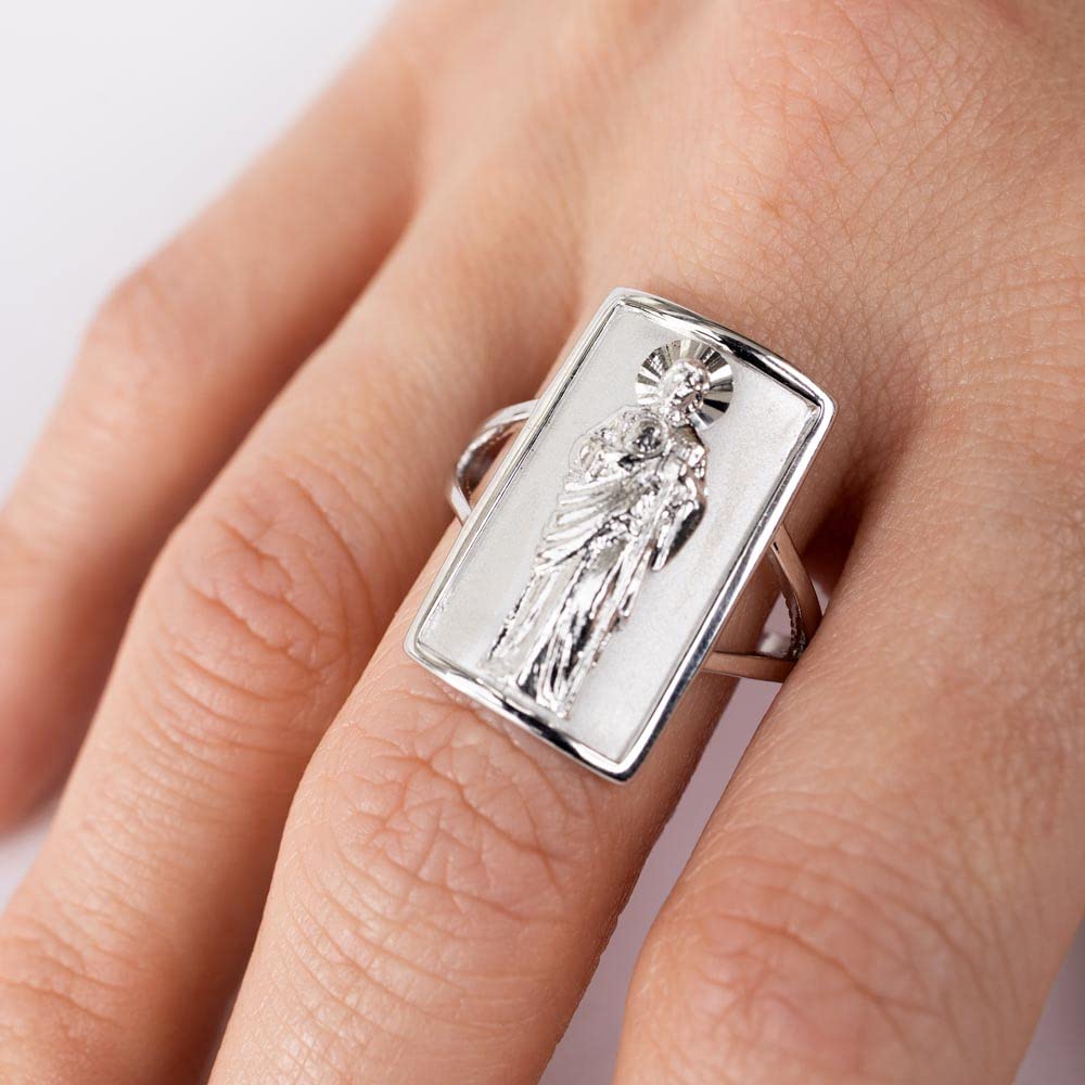 SURANO DESIGN JEWELRY Sterling Silver Saint Jude Ring (7)