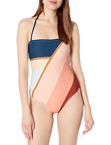 Rip Curl Women's Standard SUNSETTERS Block ONE Piece, Peach, XS