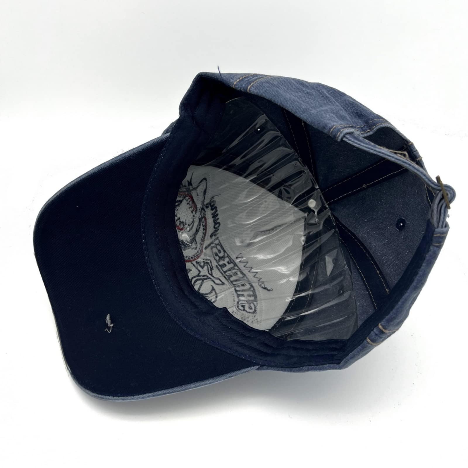 Retro Shark Embroidered Baseball Cap Cotton Washable Snapback Hat Men Women Stretch Truck Caps Dad Hats Navy Blue