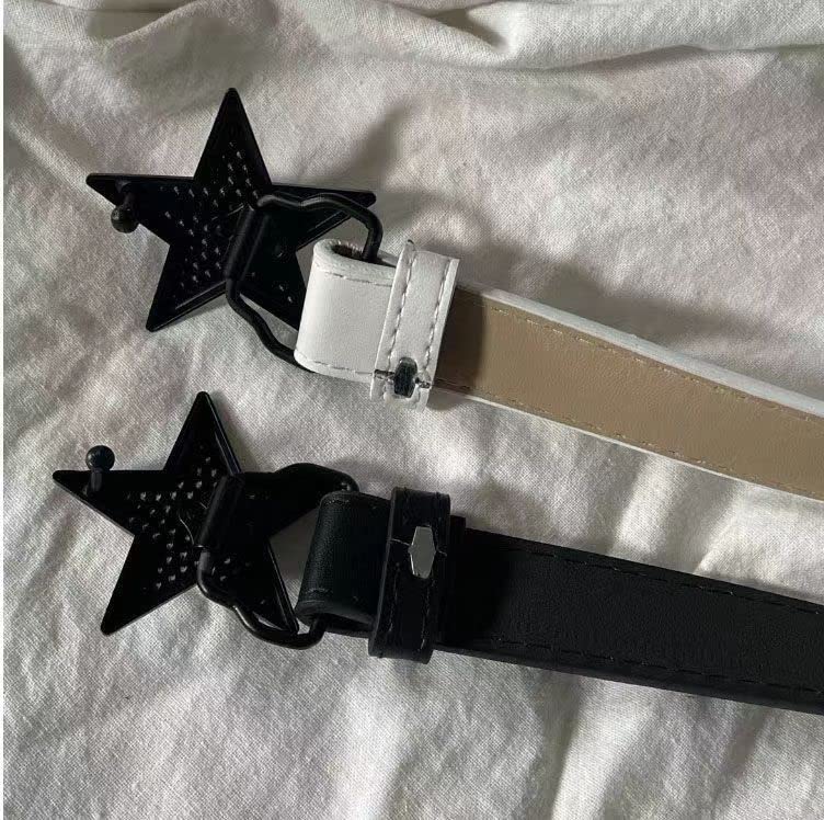 XPONNI Y2k Aesthetic Belts for Women Y2k Accessories for Women Y2k Clothes Women Belts Y2k Belt (Black)