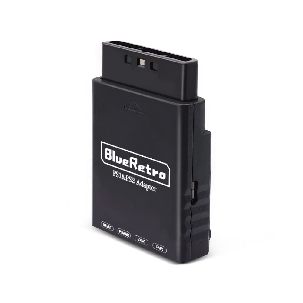 XBERSTAR for ps2 Bluetooth Adapter ps1 Bluetooth Adapter Controller Converter Controller Adapter Supports PS2 PS1 Game Console (Black)