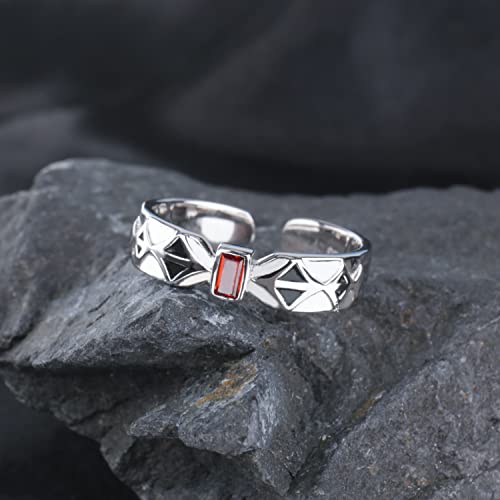TWINKANIME Apocrypha Saber Fate of Siegfried Black S925 Ring for Men for Women Cosplay Jewelry Anime Accessory High Durability Adjustable