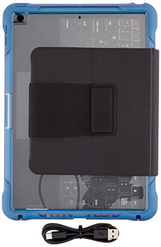 OtterBox UnlimitEd SERIES Case with Keyboard Folio + Screen Protector for iPad 7th, 8th & 9th Gen (10.2" Display - 2019, 2020 & 2021 version) - Non-retail/Ships in Polybag - Clear/Blue