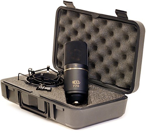 MXL 770 Condenser Microphone for Podcasting, Singing, Home Studio Recording, Gaming & Streaming | XLR | Large Diaphragm | Cardiod (Black)