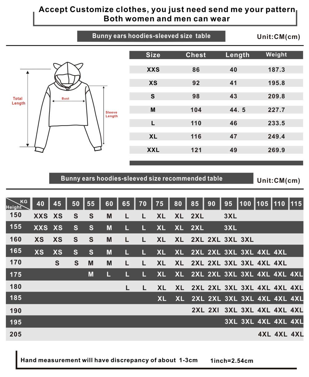 New Sam and Colby Hoodie XPLR Printed Lovely Women's Pullover Cat Ears Hoodie Cropped Top Print Hoodies (A34412-5,M)