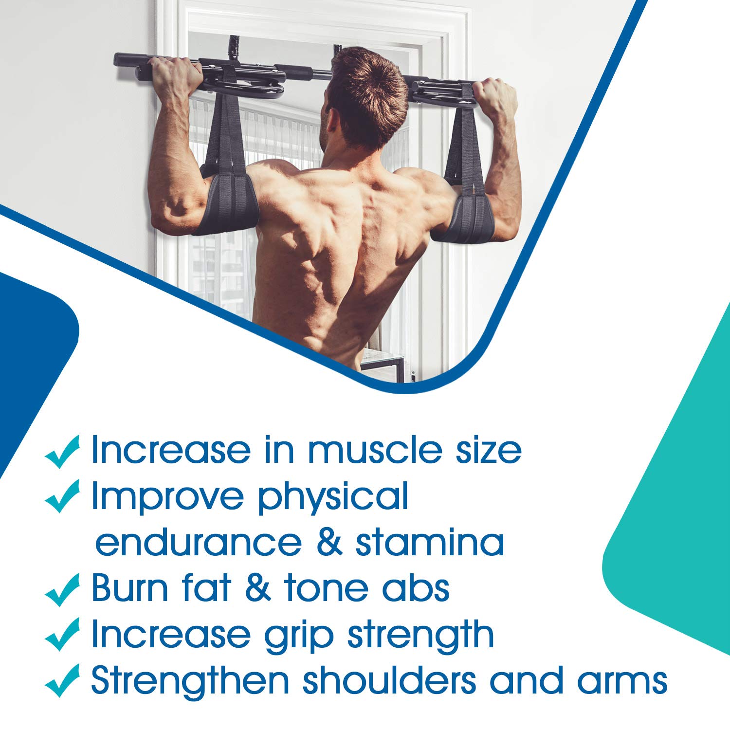 Yes4All Hanging Ab Straps for Pull Up Bar and Abdominal Training/Pull Up Straps for Abs Workout Workout/Ab straps/Ab Sling Straps - Sturdy, Safe Carabiner, Padded, All Bar Compatible
