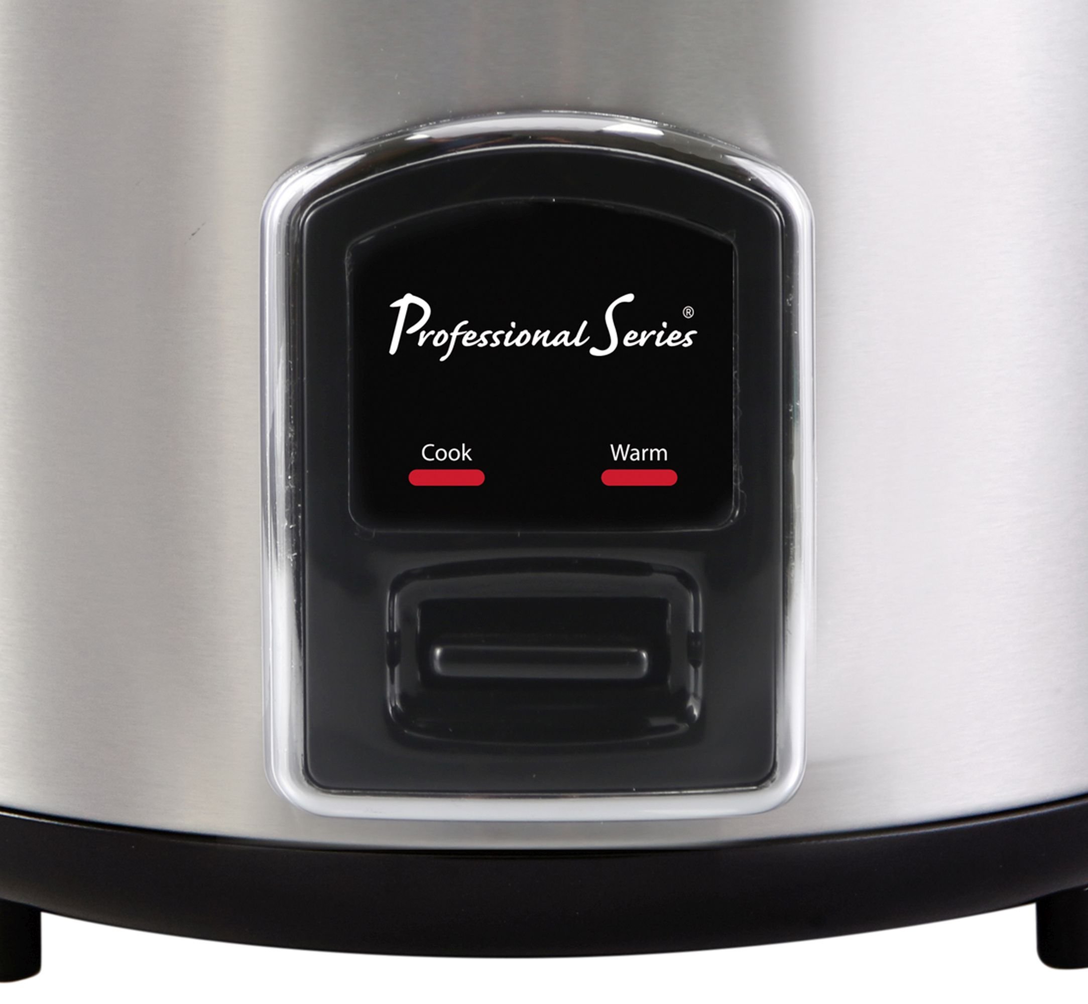 Professional Series 6-Cup Rice Cooker with Glass Lid Stainless Steel