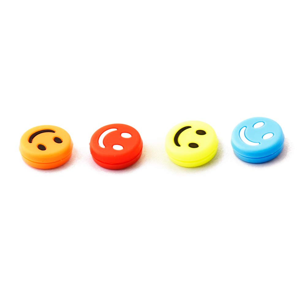 POWERTI Tennis Vibration Dampener-Set of 12-Shock Absorber for Tennis Strings,Premium-Durable & Long-Lasting(Yellow,Blue,Orange and Red)