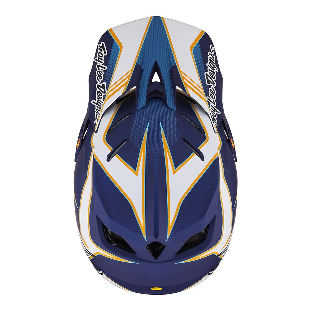 Troy Lee Designs Downhill D4 Composite Matrix Camo Full Face Bicycle Helmet for Max Ventilation Lightweight MIPS EPP EPS Racing Downhill BMX MTB DH - Adult Mens Womens Unisex (Blue, XL)