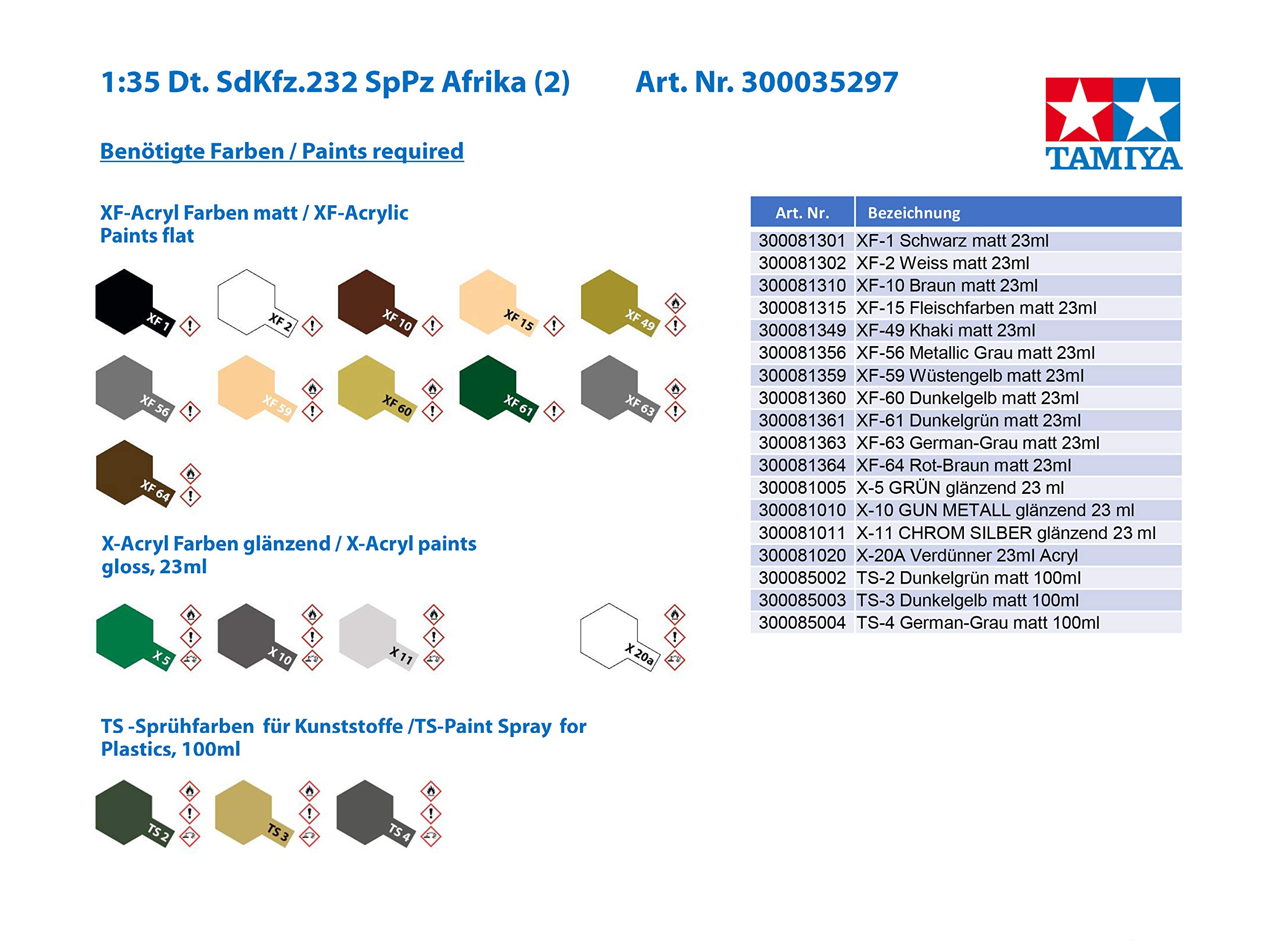 Tamiya German Sd.Kfz.232 Africa Corps