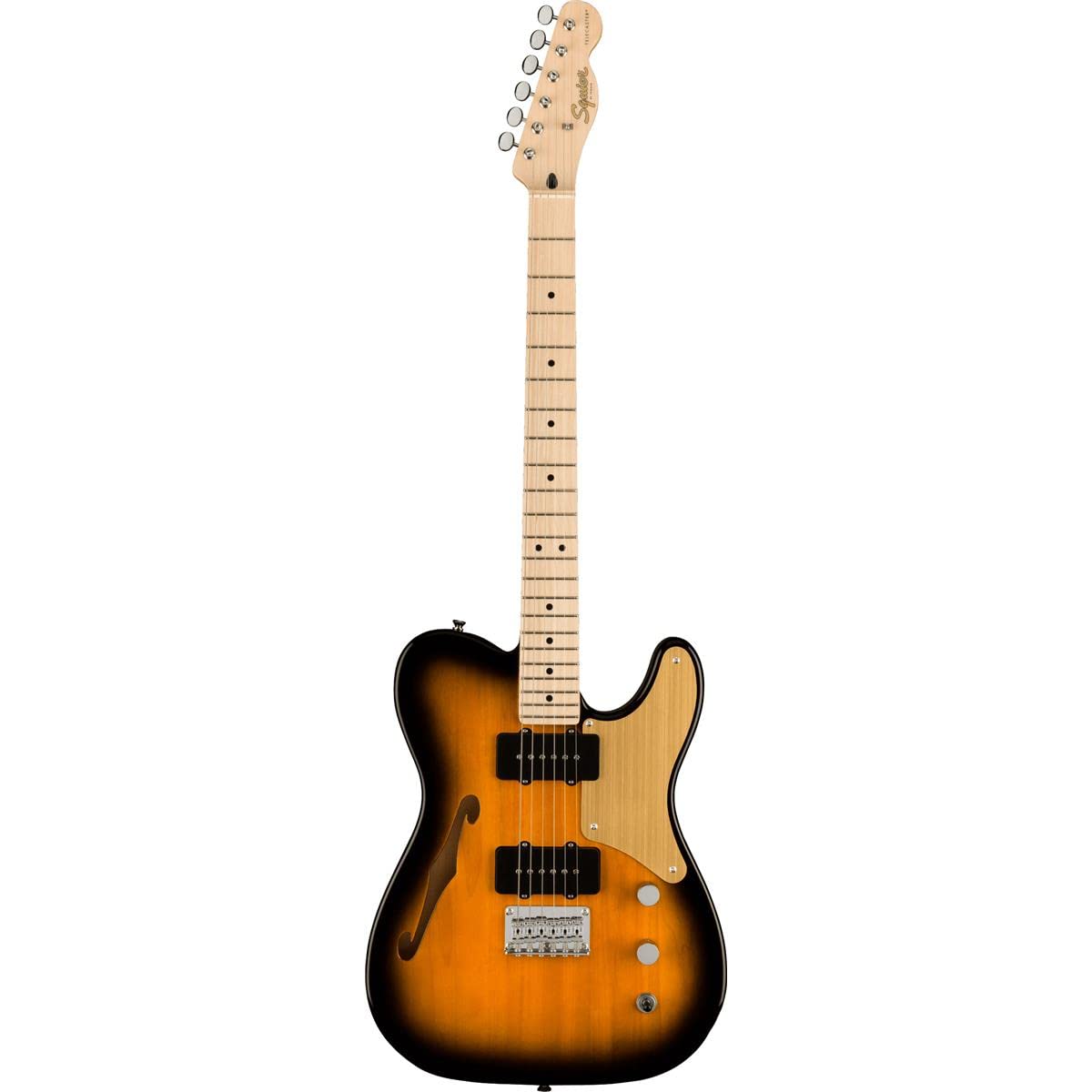 Squier Paranormal Cabronita Thinline Telecaster Electric Guitar, with 2-Year Warranty, Lake Placid Blue, Maple Fingerboard