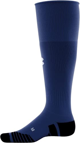 Under Armour Adult Soccer Over-The-Calf Socks, 1-Pair, Midnight Navy/Graphite/White, Large