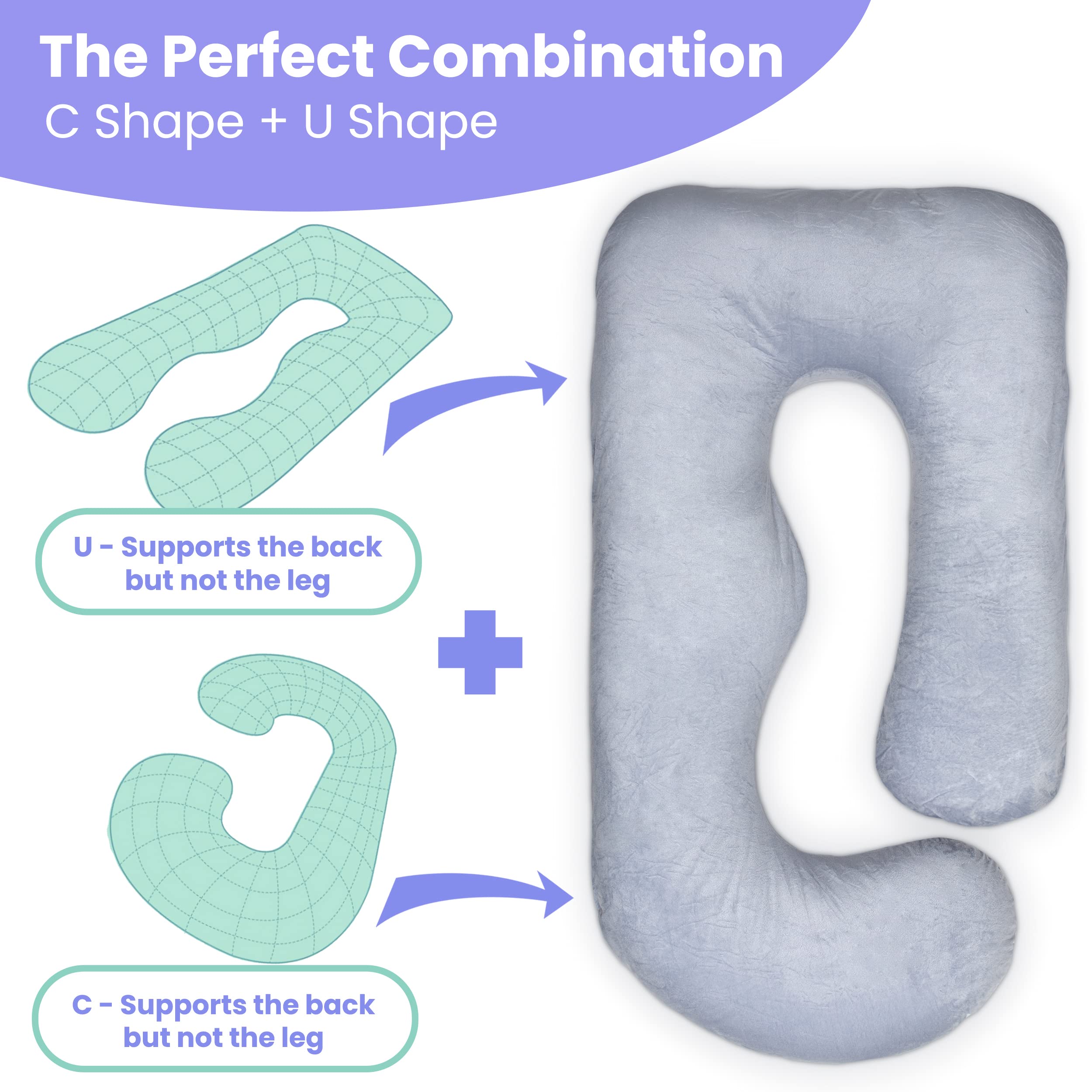 ORNAMIC Pregnancy Pillows for Sleeping