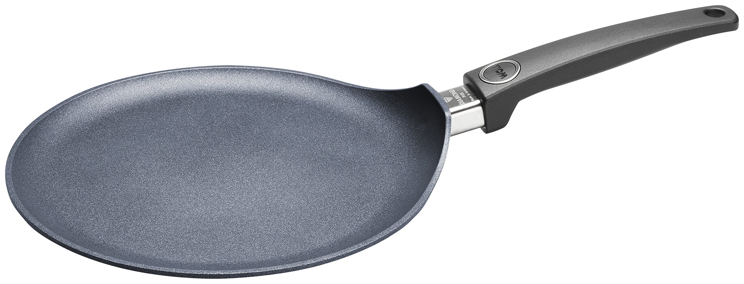 Woll Diamond Lite/Plus Diamond Reinforced Nonstick Scratch Resistant Cast Aluminum Cookware Crepe Pan, 10 1/4" Diameter, Gray