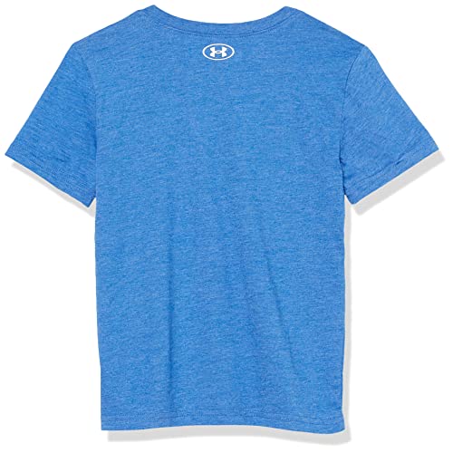 Under Armour Boys' Elite Short Sleeve T-Shirt, Stylish Crew Neckline & Fuller Cut for Complete Comfort, Ultra Blue SP22, 7