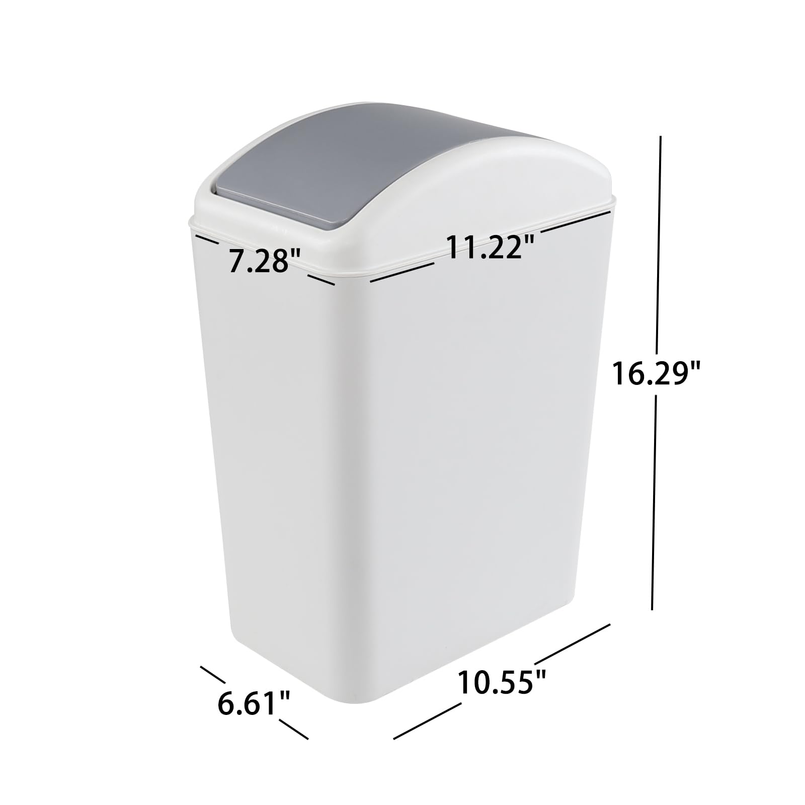 Nicesh 4.5 Gallon Trash Can with Swing Lid, Plastic Swing Top Trash Can (Green)