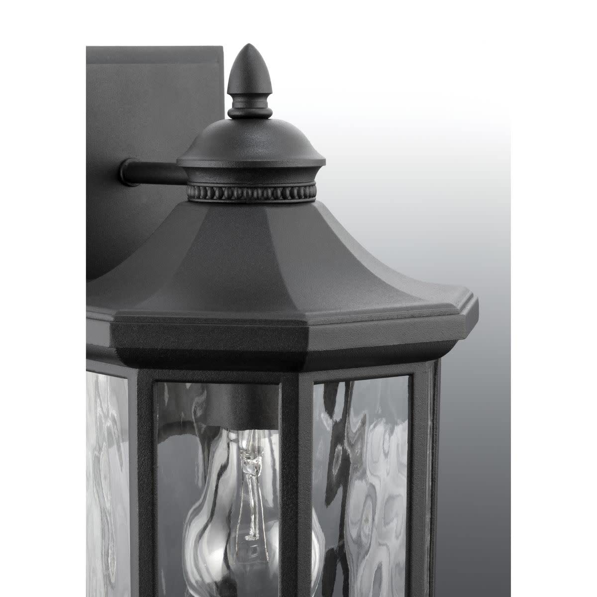 Progress Lighting Edition Collection 1-Light Water Glass Traditional Outdoor Small Wall Lantern Light Antique Bronze