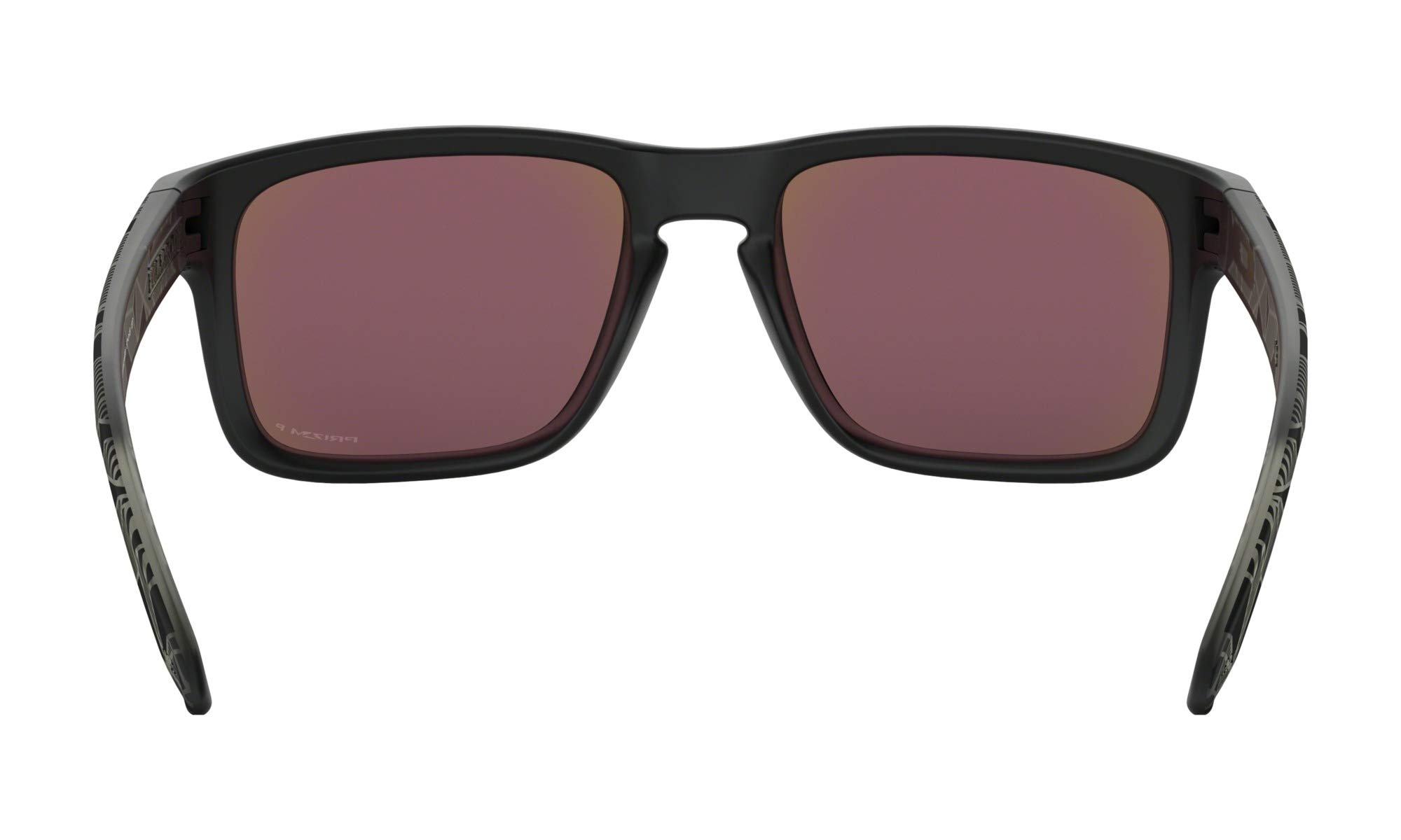 Oakley Holbrook Sunglasses (Matte Black Prizmatic Frame, Prizm Sapphire Polarized Lens) with Country Flag Microbag, Casual