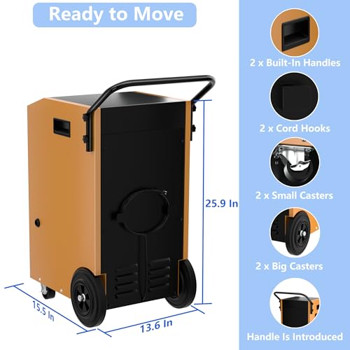 SAHAUHY 30 Pints Dehumidifier with Drain Hose for Basements Home and Large Spaces up to1,500 Sq Ft