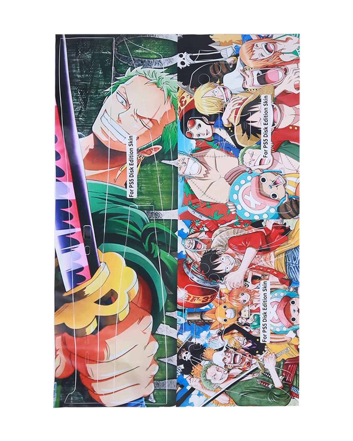 ZOA PS5 Disc Edition Anime Skin, Anime Console and Controller Vinyl Cover Skins, Compatible with Playstation 5
