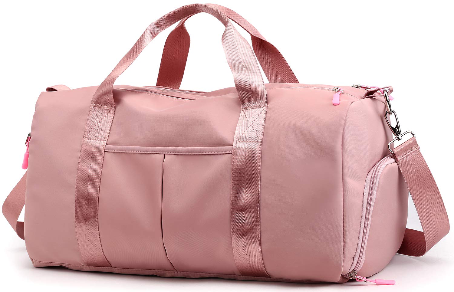 PlasMaller Travel Bag Carry On Sports Gym Duffel Luggage Shoulder Pack for Women (Pink)