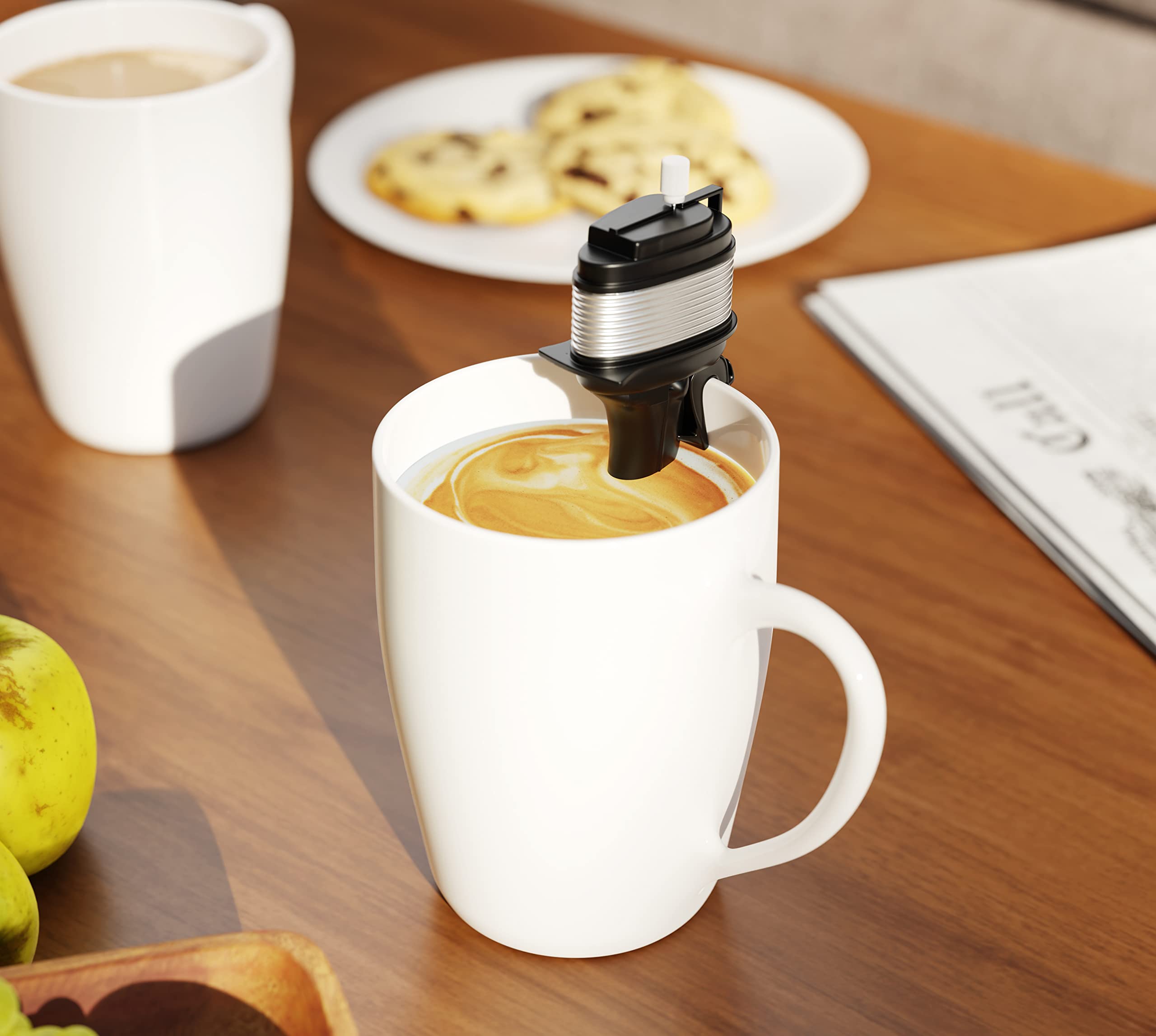 The Motor Mixer by HMC - Wind-Up Outboard Mini Boat Motor Coffee Mixer Novelty Beverage Stirrer for Cups, Mugs, & Glasses Unique Drink Mixing Gadget Toy Perfect Stocking Stuffer or Holiday Gift
