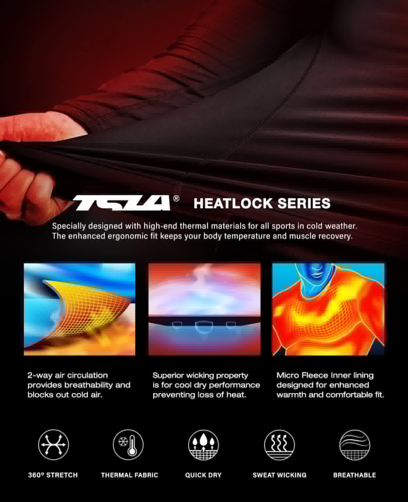 TSLA Men's Thermal Long Sleeve Compression Shirts, Mock/Turtleneck Winter Sports Running Base Layer Top, Core 2pack Mock Shirts Black/Black & Charcoal, Large