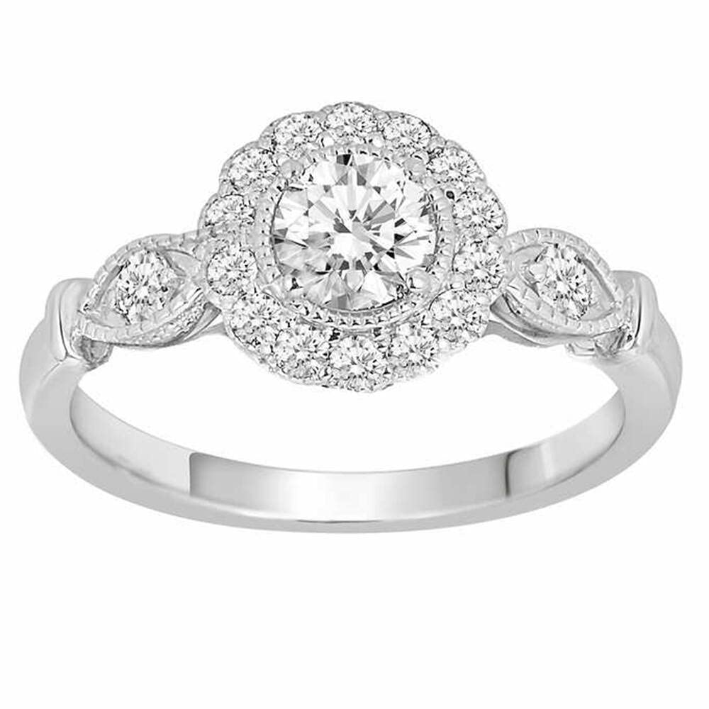 Vintage Wedding Ring Set for Women White Gold 1 Carat Center Moissanite Bridal Sets Wedding Rings Engagement Ring Set Platinum Plated Silver Anniversary Promise Rings for Her with Text Engravingļ¼size 6.5)