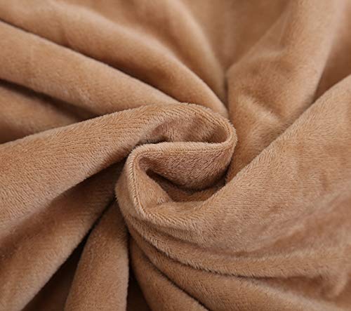MYRU Velboa Super Soft Leopard Blanket Double Layer Bedding Thick Sofa Cover Furry Fuzzy Fax Fur Throw Blanket (Brown,63 x 79 Inch)