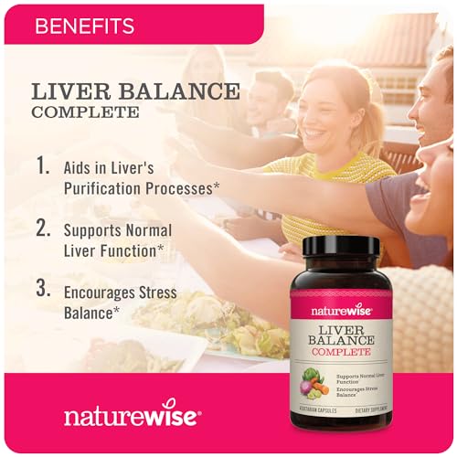 NatureWise Liver Detox Cleanse Supplement (60 servings) Triple Repair Formula with Milk Thistle, Turmeric, Reishi & Kudzu to Encourage Toxin Removal & Support Normal Function (120 Veg Capsules)