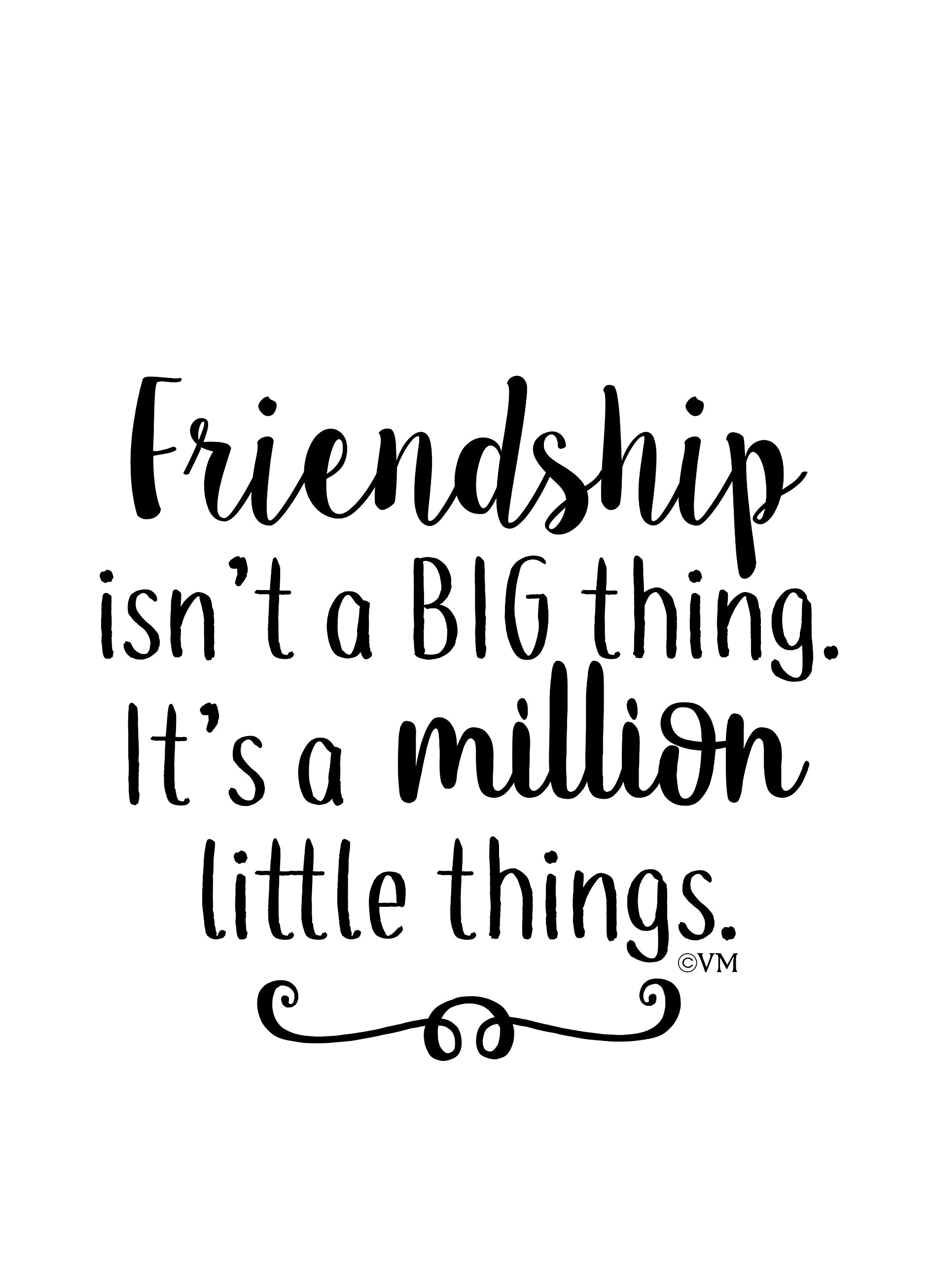 Tea Towel Best Friend | Friendship Isn't a Big Thing It's A Million Little Things | Dish Kitchen Towel Gift