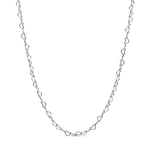 Pandora Jewelry Joined Hearts Sterling Silver Necklace, 23.6"