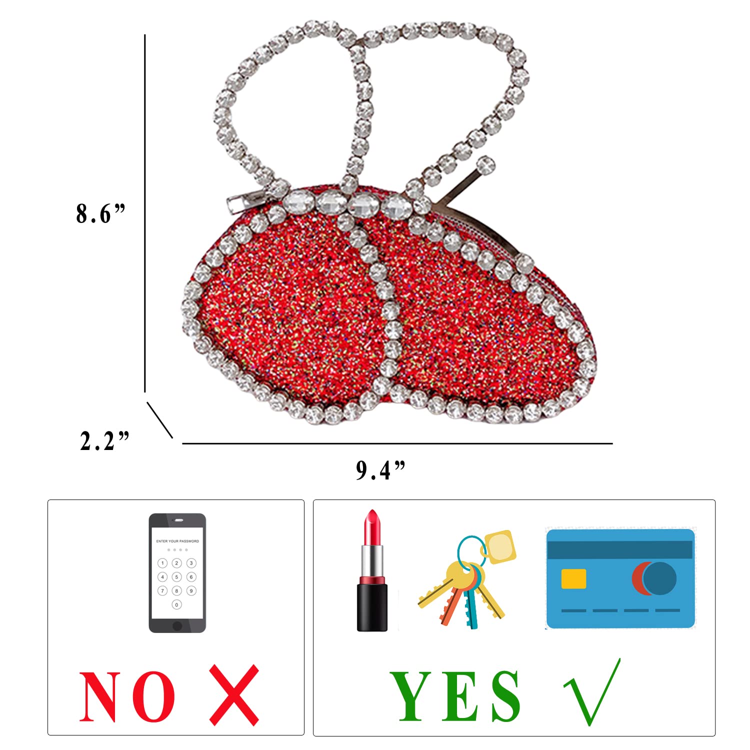Svtose Butterfly Shaped Evening Bag, Unique Shape Clutch (Pink)