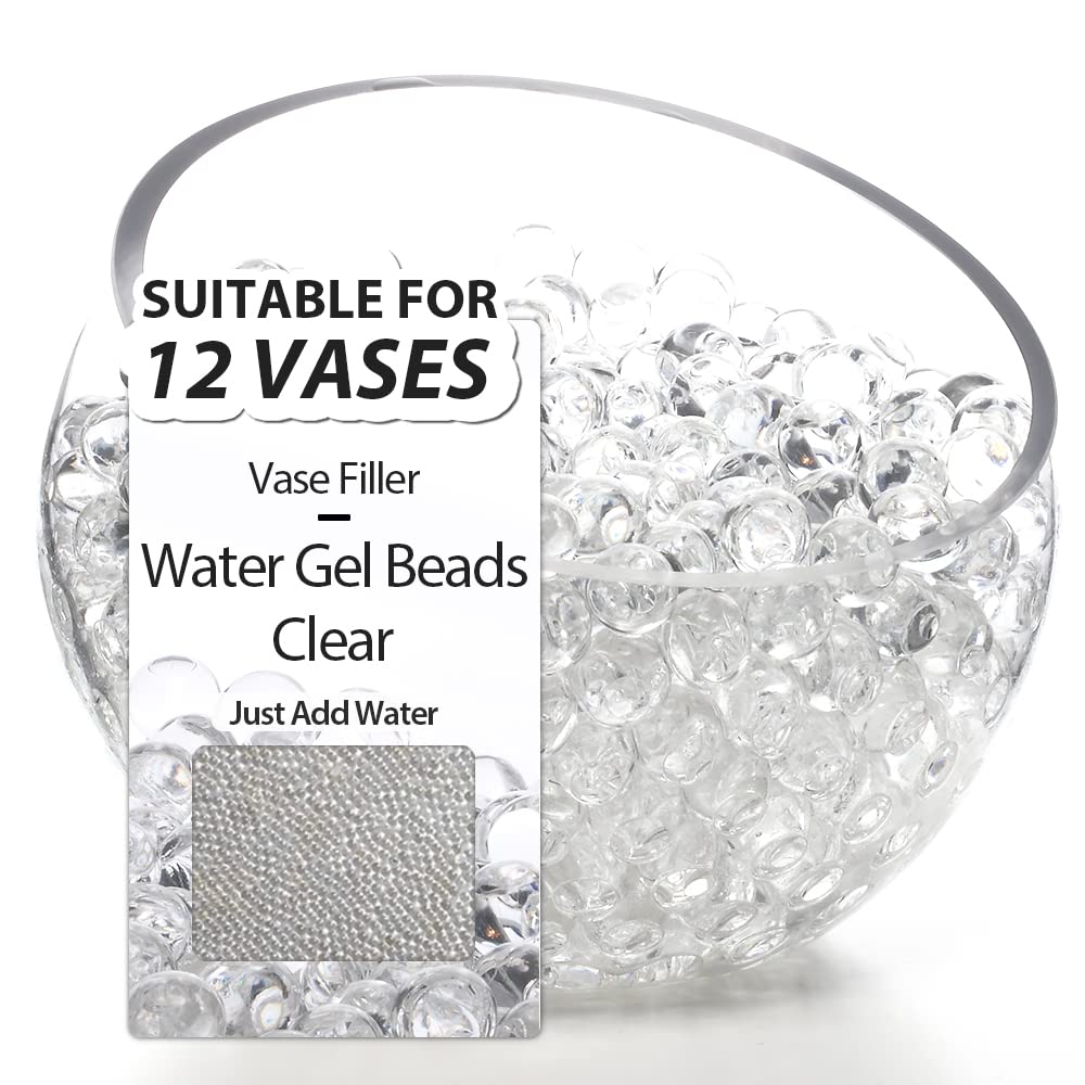 NOTCHIS Upgraded 20,000 Vase Fillers Clear Big Water Gel Beads
