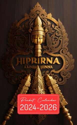 Pocket Calendar 2024-2026: Two-Year Monthly Planner for Purse , 36 Months from January 2024 to December 2026 | Indonesian cultural logo | Satriya Dharma