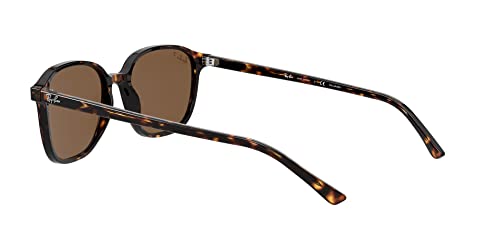Ray-Ban RB2193 Leonard Square Sunglasses, Tortoise/Polarized B-15 Brown, 53 mm