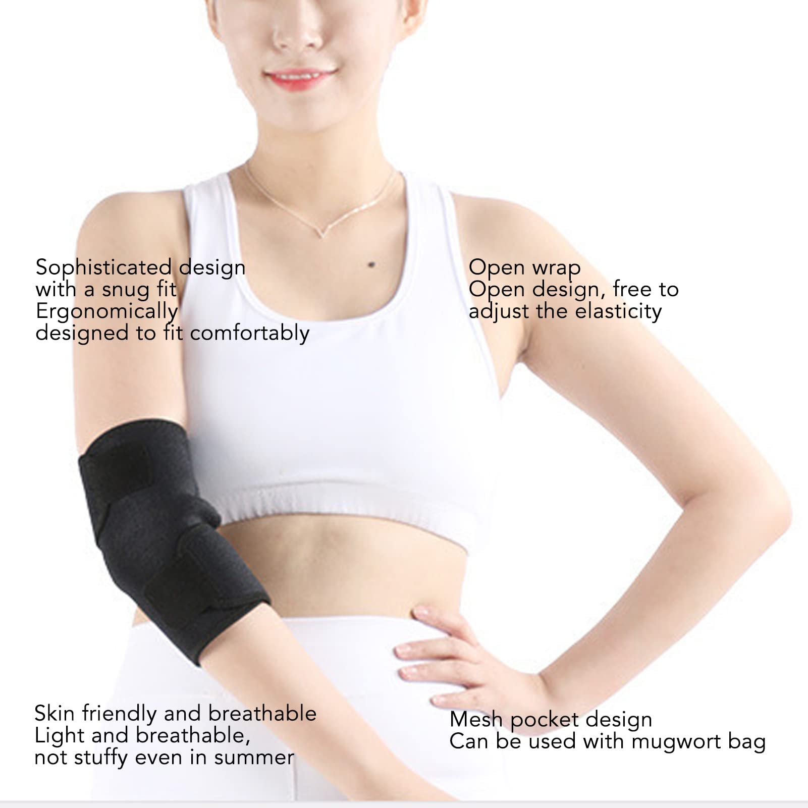 ZJchao Elbow Pads, Adjustable Compression Soft Protection Sports Elbow Pads Compression Arm Sleeve Wrap Elbow Support Brace Elbows Support Cushion for All Seasons Sports Injury Recovery