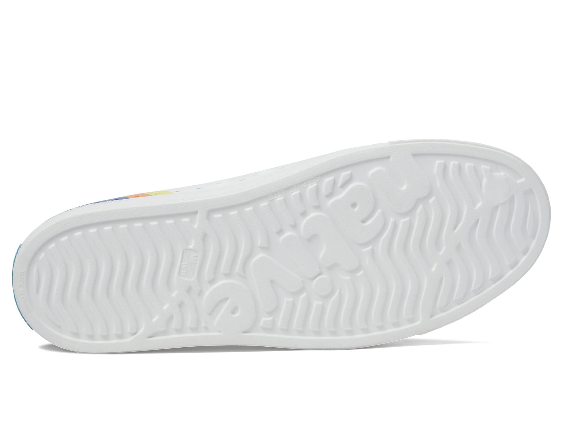 Native Shoes Unisex Jefferson Sugarlite Block Shell White/Shell White/UV City Celery Block Men's 9, Women's 11 Medium