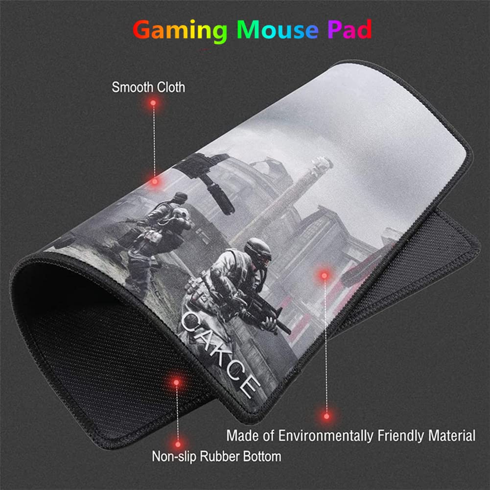 RGB 87 Keys Gaming Keyboard and Colorful Mouse Combo,USB Wired Backlit Mechanical Feeling Gaming Keyboard and Gaming Mouse for Laptop PC Computer Game and Work