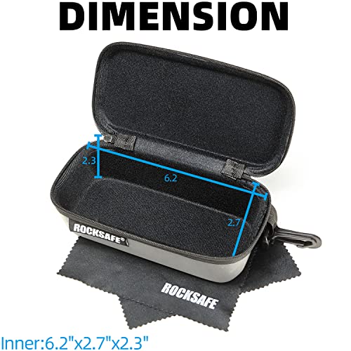 ROCKSAFE Safety Glasses Case, Large EVA Eyeware Protection Storage, with Reinforced Belt Clip [Pack of 2]