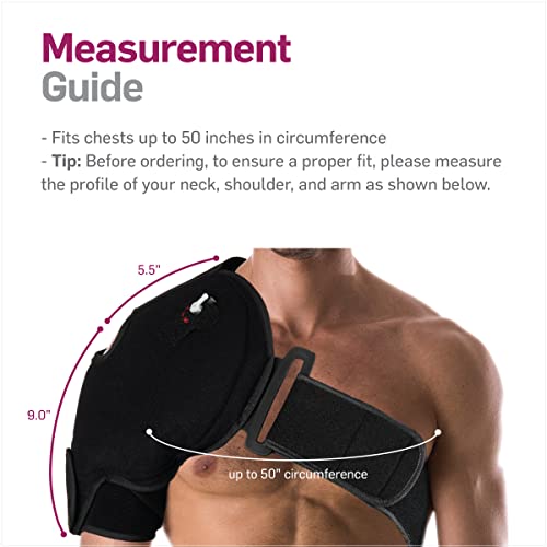 NatraCure Hot or Cold Therapy Shoulder Ice Pack Wrap, Shoulder Brace for Shoulder Pain Relief - (Heating Pad for Rotator Cuff Injuries, Surgery, Gym Injuries, Baseball, Pitching Injuries) - 6032